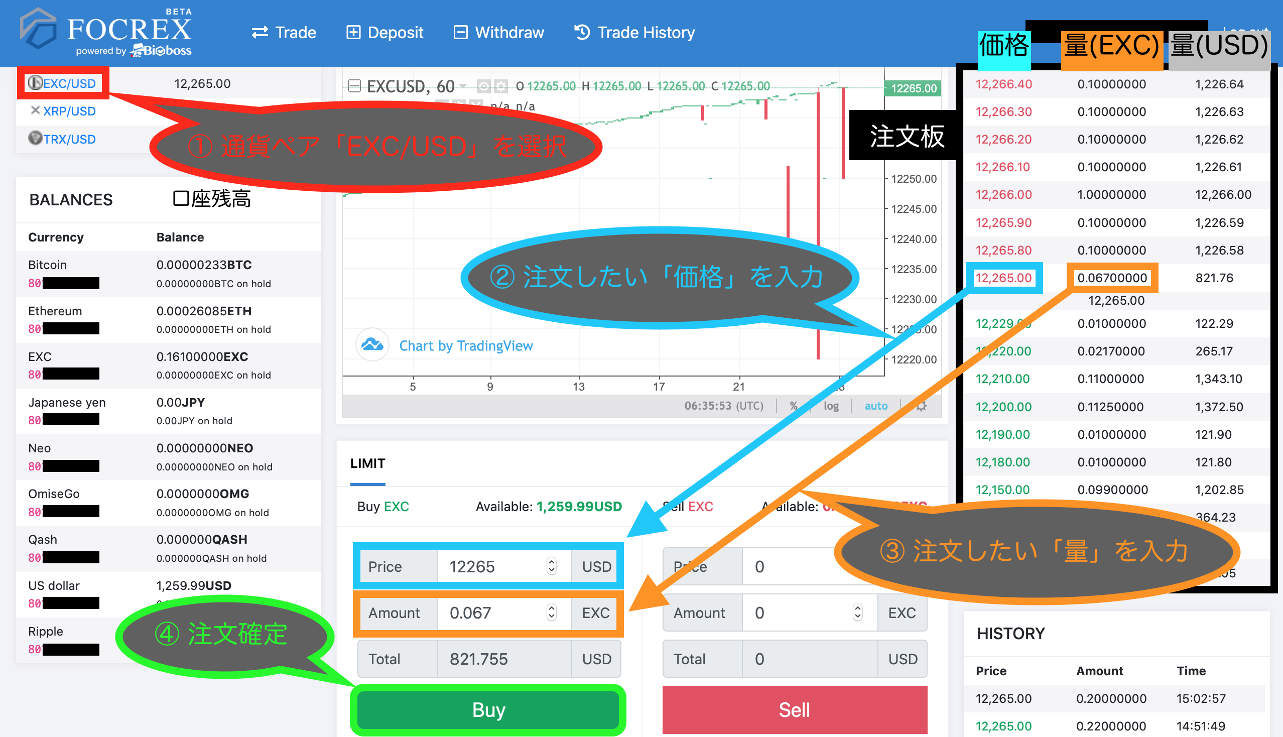 EXコイン(EXcoin)の買い方 | BigBossの使い方